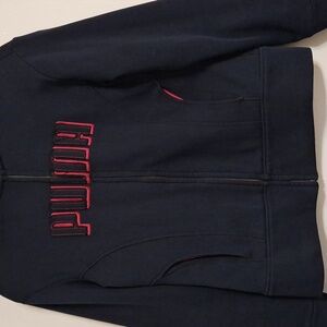Puma | Sweaters | Puma Womens Navy Blue Zipper Sweater Jacket | Poshmark